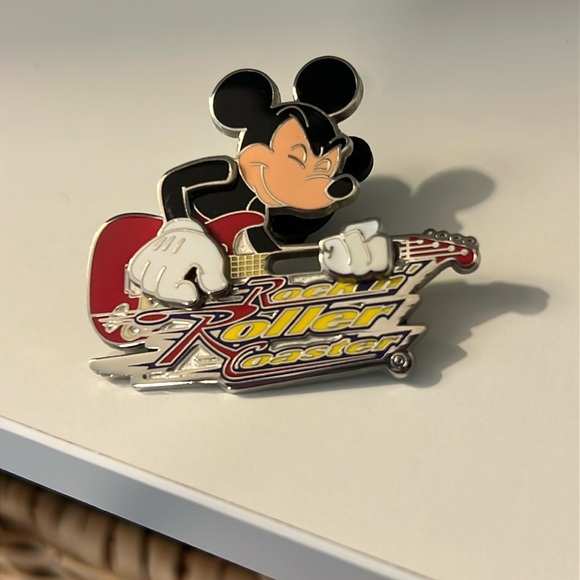 Disney | Jewelry | Mickey Mouse Rock N Roller Coaster Pin | Poshmark